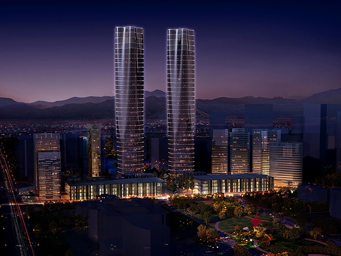 Nanchang Twin Towers Mark 100th Topped-Out Supertall Project – SOM