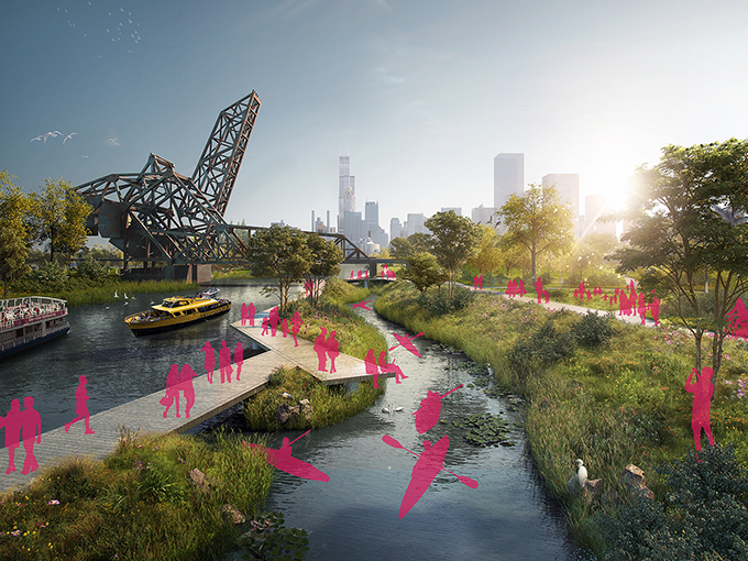River Edge Ideas Lab Traveling Exhibition Opens at Chicago Library – SOM