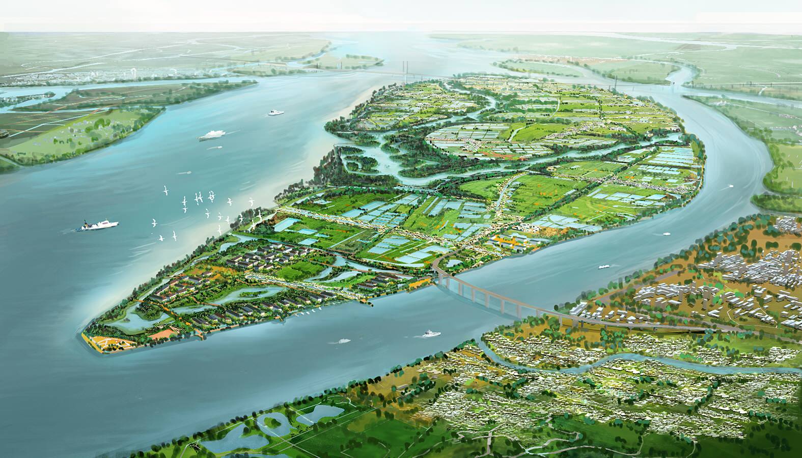 Guangzhou Panyu District Seagull Island Conceptual Ecological Framework ...