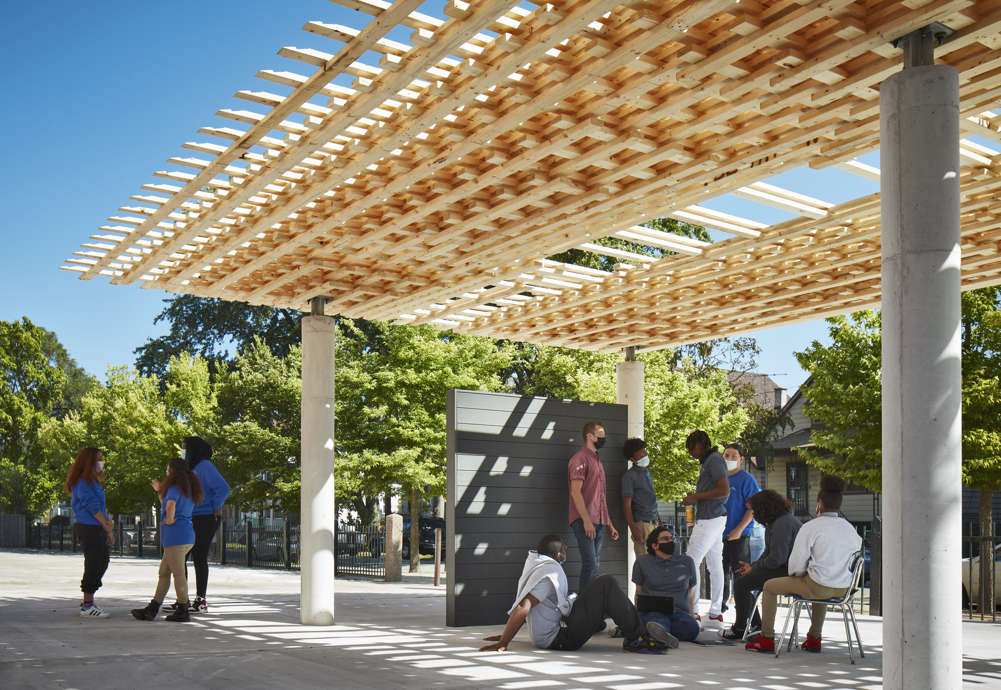 Timber Pavilion Explores Future Construction Methods at 2021 Chicago ...